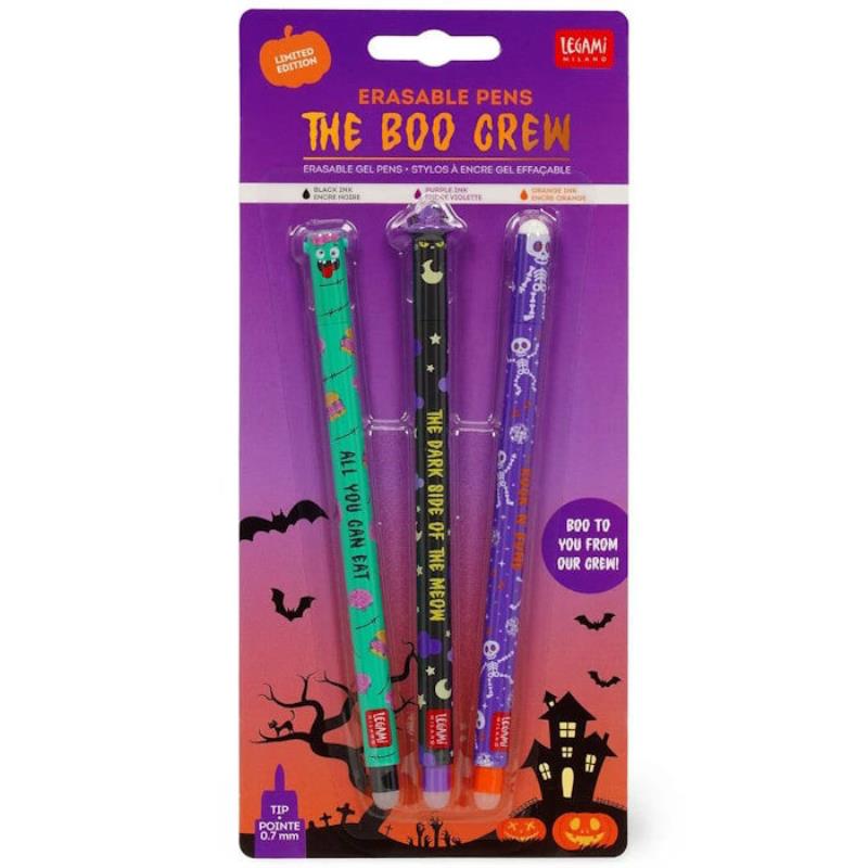 LEGAMI HALLOWEEN 2025 ΣΤΥΛΟ ERASABLE GEL SET OF 3 THE BOO CREW 0.7mm